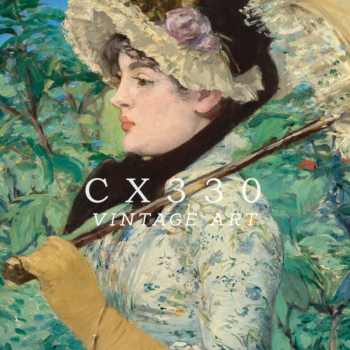 Jeanne (Spring) • by Edouard Manet • Vintage Oil Painting • Framed Can ...