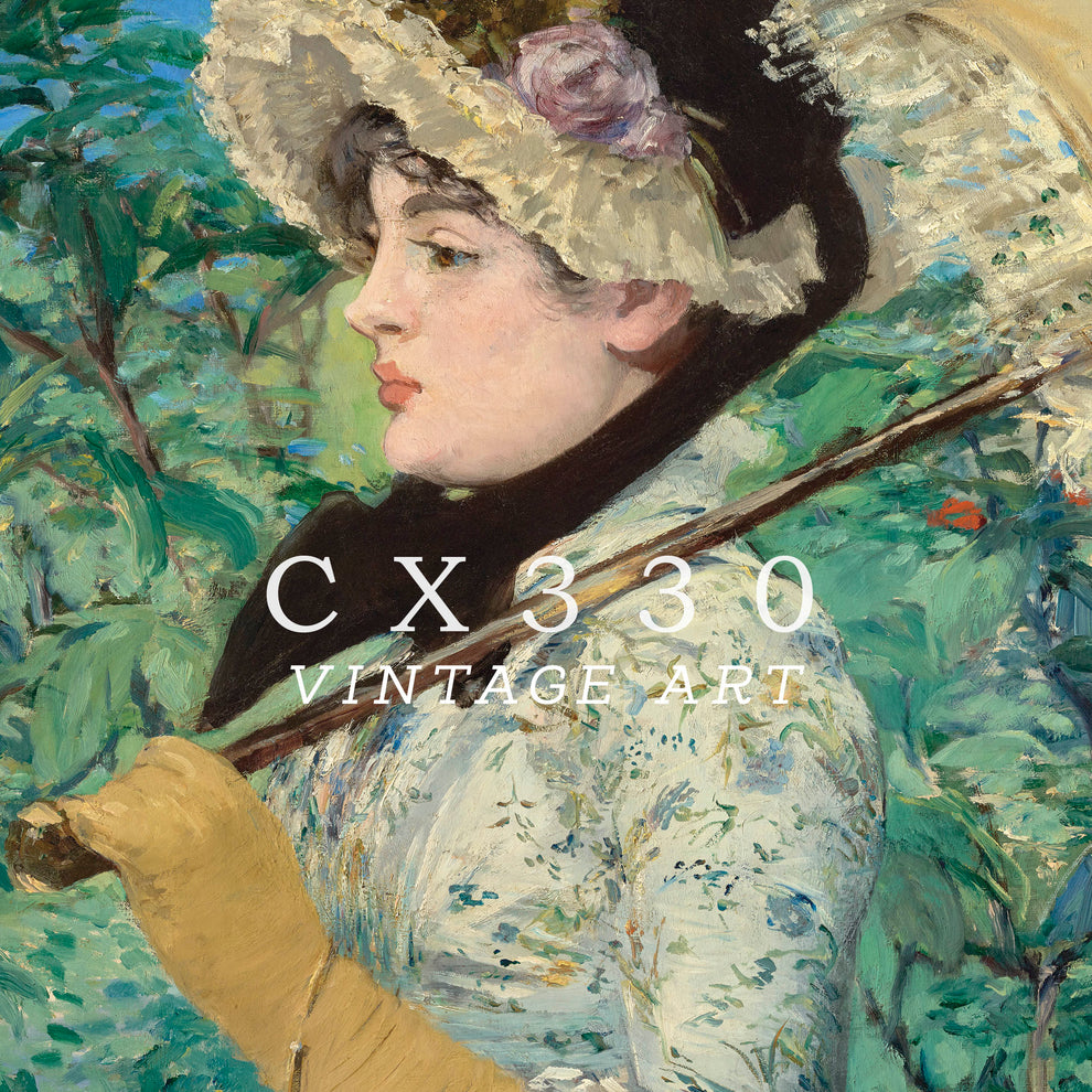 Jeanne (Spring) • by Edouard Manet • Vintage Oil Painting • Framed Can ...