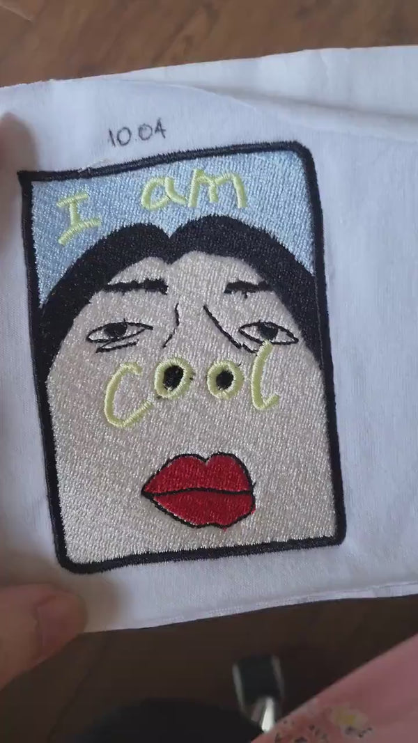 I am cool Typography Font Embroidery Design – CX330 Studio