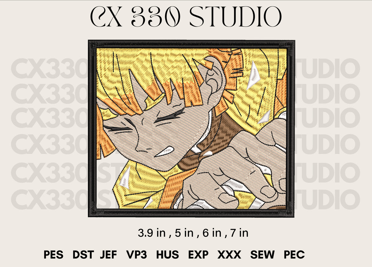 Zenitsu Demon Slayer anime embroidery files – CX330 Studio